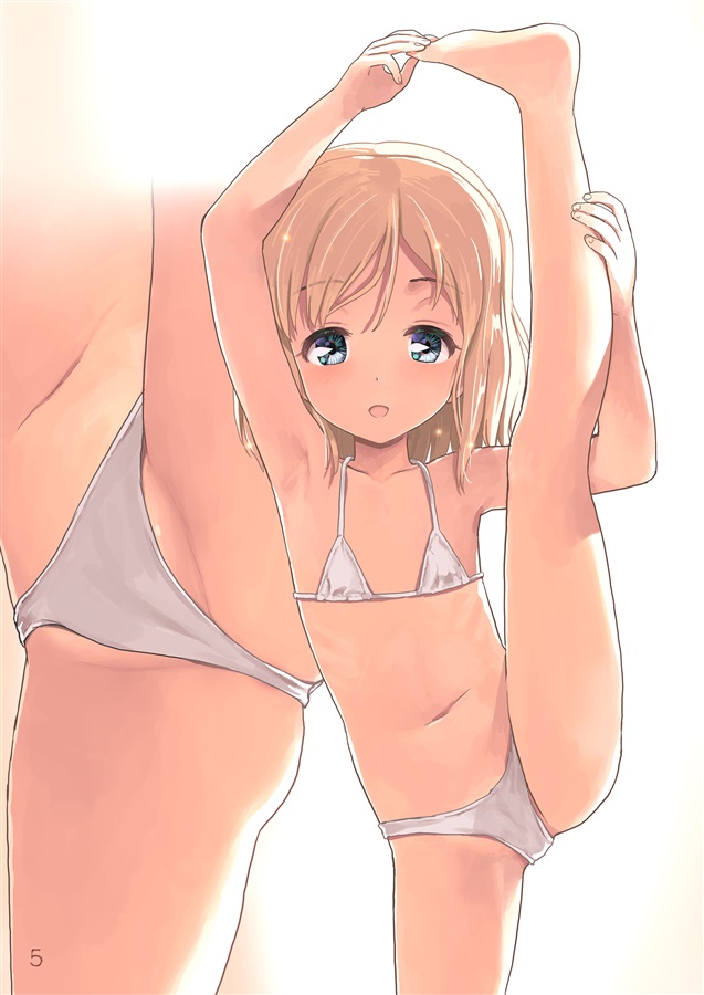 Jiji Aardvark Comiket 102 Original 1girl Armpits Bikini Blonde Hair Blue Eyes Cameltoe